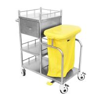 China First Aid Hospital Stainless Steel Trolley Multi Functional Metal Medical Trolley for sale