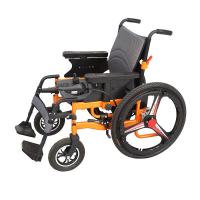 China High Back Comfort Electric Wheelchair Lead Acid Battery 4 Wheel Scooter Portable Folding Electric Wheelchair for sale