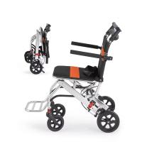 China Aircraft Model Foldable Lightweight Manual Wheelchair Aluminum Steel Wheelchair Ultralight Wheelchair for sale