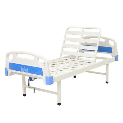 China Customization YFH-C005 Hospital Bed with Metal and ABS Material Adjustable Back Lift Movable Manual Single Crank Handle for sale