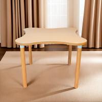 China 4 People Solid Wood Dining Table Simple Style Home Furniture for Custom Nursing Home Care Center in Rotary Fixed Design for sale