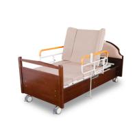 China Multifunctional Electric Rotary Nursing Beds Solid Wood Metal Material Elderly Care Beds for sale