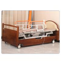 China Multifunctional Steel Wooden Electric Rotating Bed Medical Equipment For Elderly Home Care for sale