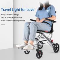 China Airplane use Foldable manual light weight travel transport wheelchair for sale