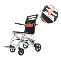 China Airplane use Foldable manual light weight travel transport wheelchair for sale