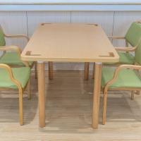 China Factory Direct Nordic Simple Dining Table and Chairs Solid Wood Table Nursing Home Elderly Dining Chairs for Aging Nursing Home Elderly Dining Room Furniture for sale