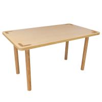 China Popular  Solid Wood Leisure Dining Table and Chairs Dining Room Rectangular Table for sale