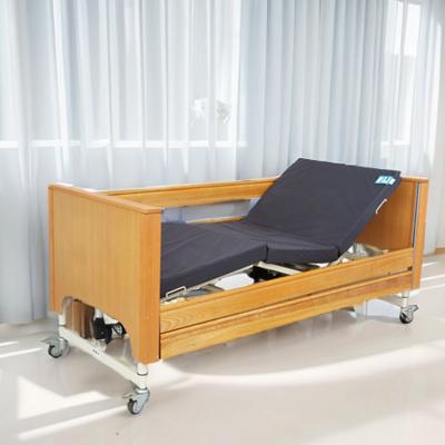 China Patients Brown Residential Hospital Bed Multifunctional With Back Lifting for sale