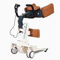 China Electric Standing Lift Wheelchair for Rehabilitation Brown Leather for sale