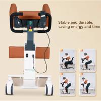 China Electric Standing Lift Wheelchair for Rehabilitation Brown Leather for sale