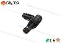 China Mini Snap Right Angle Circular Connectors 10 Way W1 W2 Black Color for sale