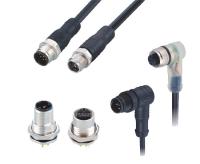 China Binder M12 Connector Female Rear Panel Mount A/B/D Code 3pin - 17pin PG9 Fastening Thread for sale