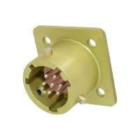 China OHS-BC-1-19/18-B1-1-B Hermetic Square Flange Receptacle Bayonet Russian Military Circular Connectors for sale