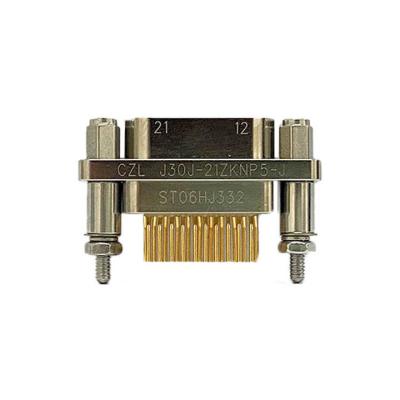 China J30J Series Gold Plated Miniature Rectangular Connector Custom Wire Length for sale