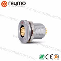 China RAYMO 19 Pin Circular Push Pull Connector Brass Chrome Plated DIN for sale