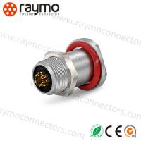 China RAYMO 19 Pin Circular Push Pull Connector Brass Chrome Plated DIN for sale