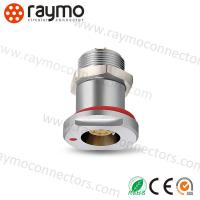 China RAYMO 19 Pin Circular Push Pull Connector Brass Chrome Plated DIN for sale