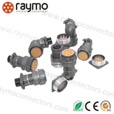China 2PM Connector 4-50 Pin Threaded Panel Socket Cable Plug for sale