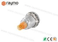 China Panel Mount Connector With Two Nuts Fixing ECG.1B.302 Metal Circular Push Pull Socket for sale