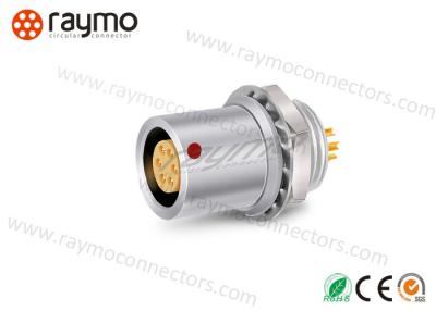 China Protruding Shell Panel Mount Fixed Receptacle EHG.0B.306 Metal Circular Push Pull Connector for sale