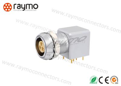 China 2-10 Pins 90 Degree Cable Connector, Back Panel Connectors Fixed Receptacle For Printed Circuit for sale