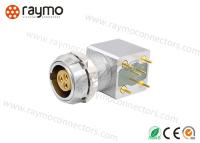 China 2-10 Pins 90 Degree Cable Connector, Back Panel Connectors Fixed Receptacle For Printed Circuit for sale