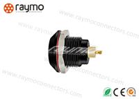China Waterproof IP68 Plastic Push Pull Connectors Black chrome plated for sale