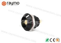 China Waterproof IP68 Plastic Push Pull Connectors Black chrome plated for sale