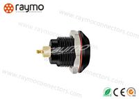 China Waterproof IP68 Plastic Push Pull Connectors Black chrome plated for sale