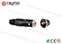 China 5 Pin IP68 Electrical Plug Connector 0K FGG EGG M14 Chrome Palted Brass ​Black Shell for sale