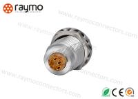 China Fixed Socket Panel Mount Connector Full EMC Shielding Chrome Plated Brass Material for sale