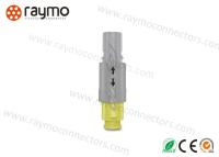 China Plastic IP50 Push Pull Electrical Connectors Yellow Colour 1P Series for sale