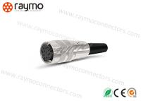 China 16mm Shell Threaded Electrical Connector, Signal Cable Connectors 2-12 Poles Contacts for sale