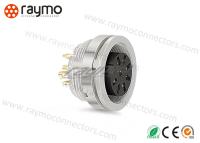 China Waterproof Threaded Electrical Connector Silver Colour Front Mounting Lightweight for sale