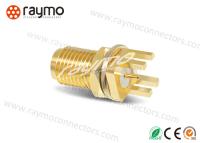 China Gold Plated Shell SMA Male Coax Connector Corrosion Proof Vibration Resistance for sale