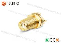 China Gold Plated Shell SMA Male Coax Connector Corrosion Proof Vibration Resistance for sale