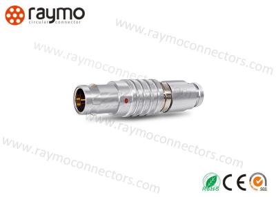 China Circular IP50 Plastic Push Pull Connectors Natural Chrome Plated for sale