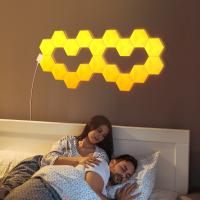 China USB Powered Hexagon Panel Gaming Light Sync Box With Remote Control Wifi Compatibility RGB Light Modes for sale