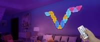 China Triangle RGBIC LED Wall Lights For Gaming Setup Bedroom Works Voice Controlled for sale