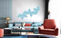 China Triangle RGBIC LED Wall Lights For Gaming Setup Bedroom Works Voice Controlled for sale