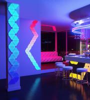 China Triangle RGBIC LED Wall Lights For Gaming Setup Bedroom Works Voice Controlled for sale