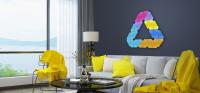 China Triangle RGBIC LED Wall Lights For Gaming Setup Bedroom Works Voice Controlled for sale