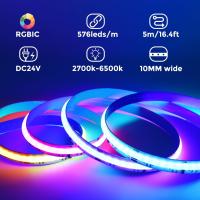 China 10ft RGBW Smart IC DC24V IP20 Flexible COB LED Decoration Strip Lights For Home Room for sale