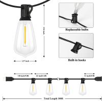 China LED Outdoor 100FT  52 Shatterproof ST38 Vintage Edison Patio Bulbs String Lights for sale