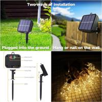 China 20Ft solar led powered outdoor decorative fairy christmas String Lights for sale