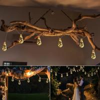 China Solar outdoor 40Ft Vintage Braided Rope Patio Waterproof Warm White Powered String Lights for sale
