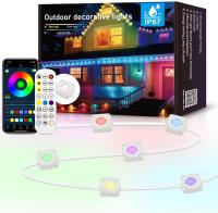 China 100ft IP67 Outdoor Waterproof Smart RGBIC (2 Rolls*50ft) permanent Eaves Lights with 75 Scene Modes and 36leds for sale