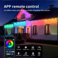 China 150ft (3rolls*5)IP67 Outdoor Waterproof Smart RGBIC (2 Rolls*50ft) permanent Eaves Lights with 75 Scene Modes and 36leds for sale