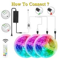 China Residential Rgb Led Strip 12v Ip68 With Music Sync And WiFi Bluetooth Strip Lights 16.4FT for sale