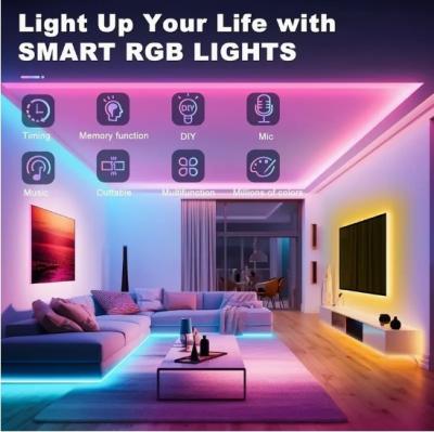 China 16.4FT RGBIC LED Strip Lights With Music Sync Multiple Scene Modes And App Control For Vibrant Ambiance for sale